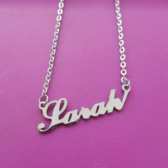 stainless steel | Jewelry | Stainless Steel Sarah Name Necklace | Poshmark